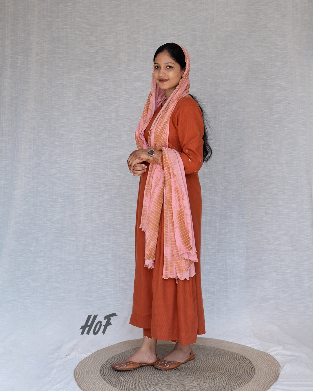 MyHof Brick Red Suit Set In Cotton – MyHof Women Store